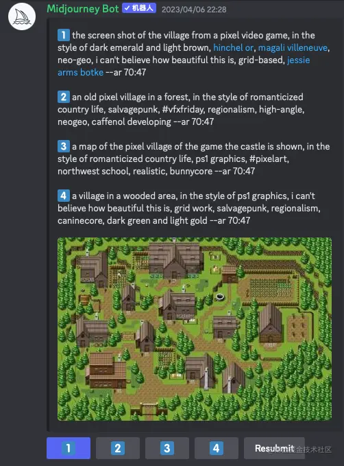 如何用 midjourney 生成游戏素材近期你肯定常在网上看到别人用AI生成的逼真画作，本文将以游戏素材为例，教你如何 - 掘金