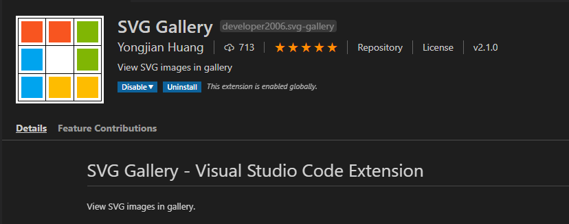 VSCode Extension: SVG Gallery