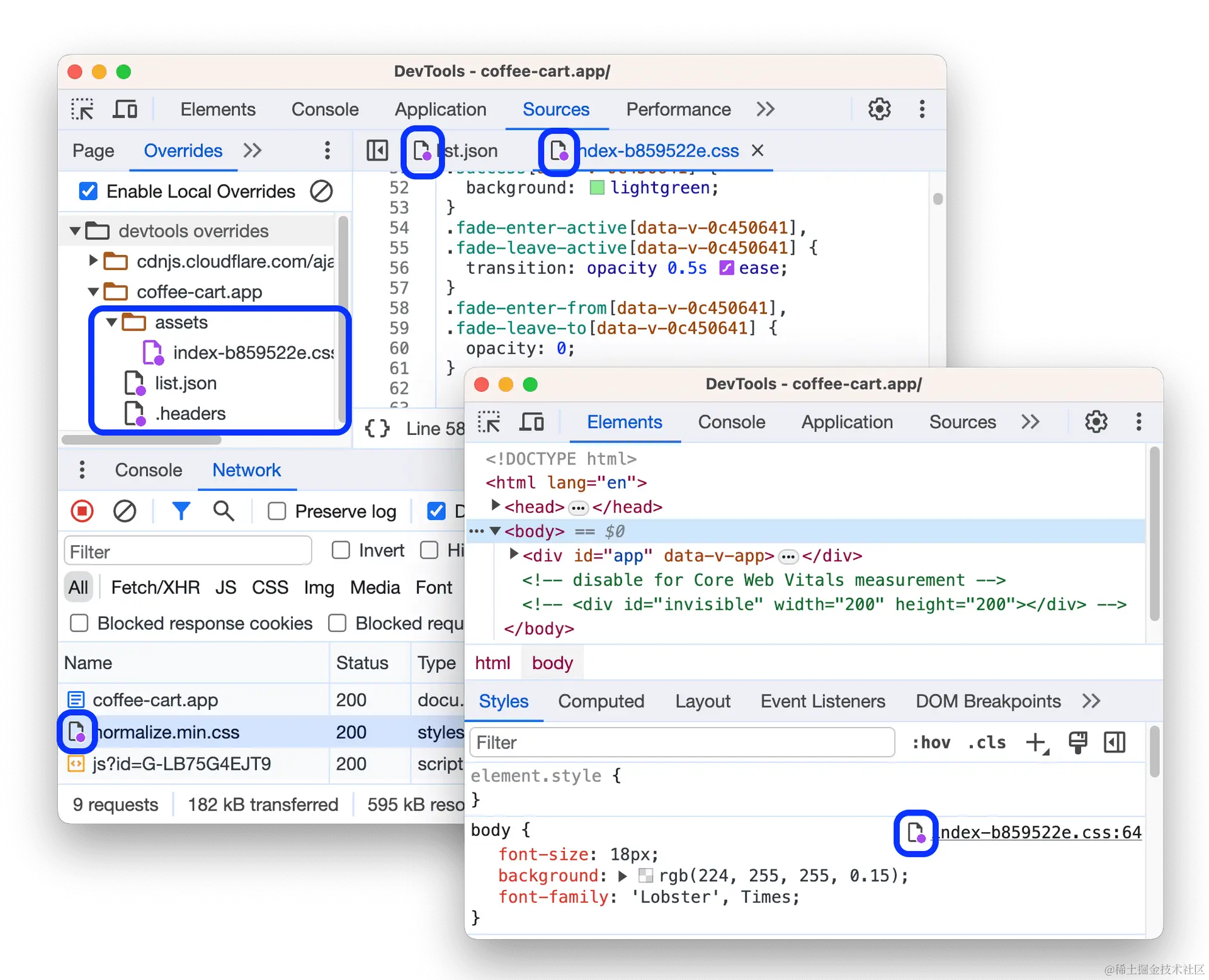 chrome devtool 使用文档: 真香! 在本地替换 HTTP 请求结果和 HTTP 响应标头前后端接口联调神器 - 掘金