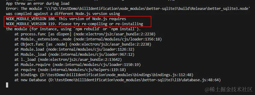 Electron Vite框架中使用better Sqlite3报错最近使用electron Vite框架，做了个客户端 掘金