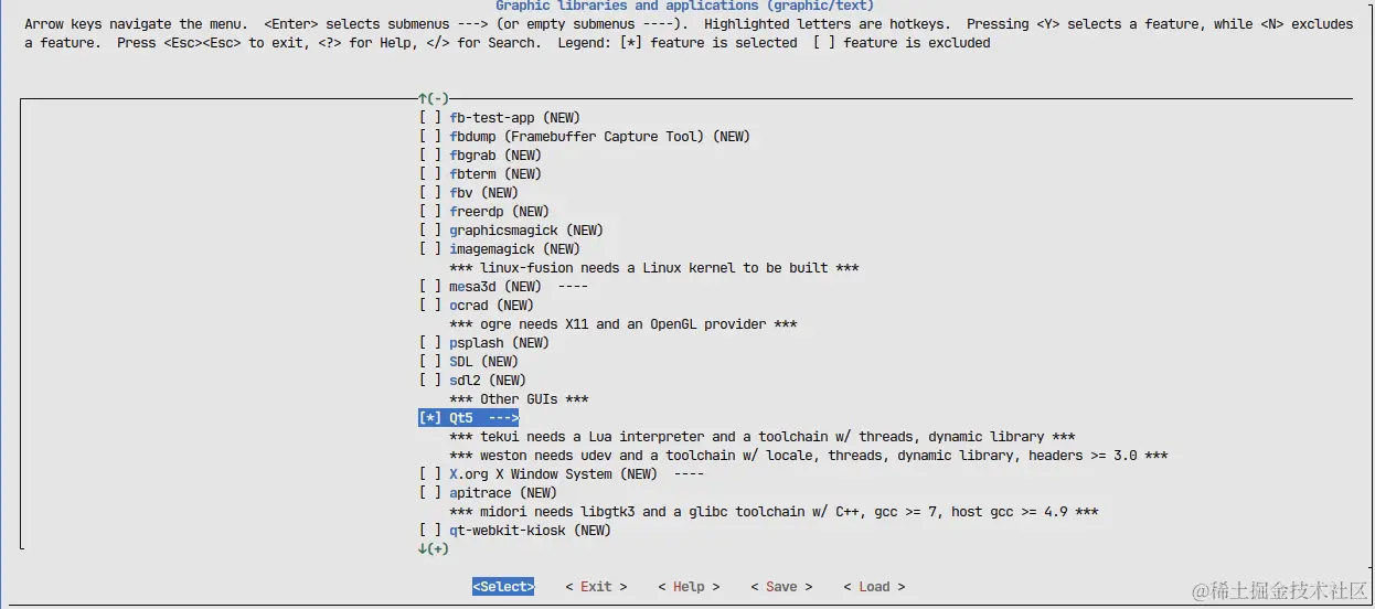 实践[嵌入式] buildroot支持qt5配置1. 进入buildroot文件夹，执行make menuconfig进 - 掘金