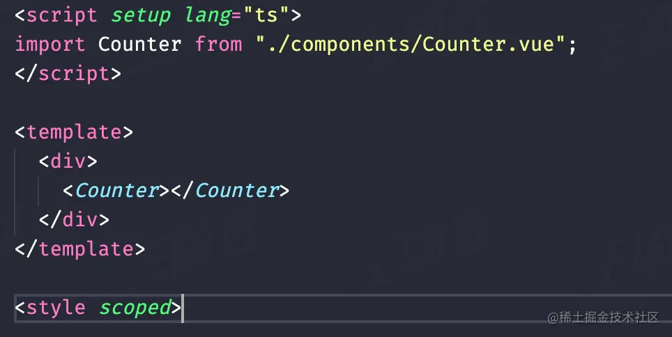 Vue3ts 引入组件有红色下划线问题的修复vue通过setup 语法糖引入组件时，会出现红色下划线，虽然不影响使用， 掘金 