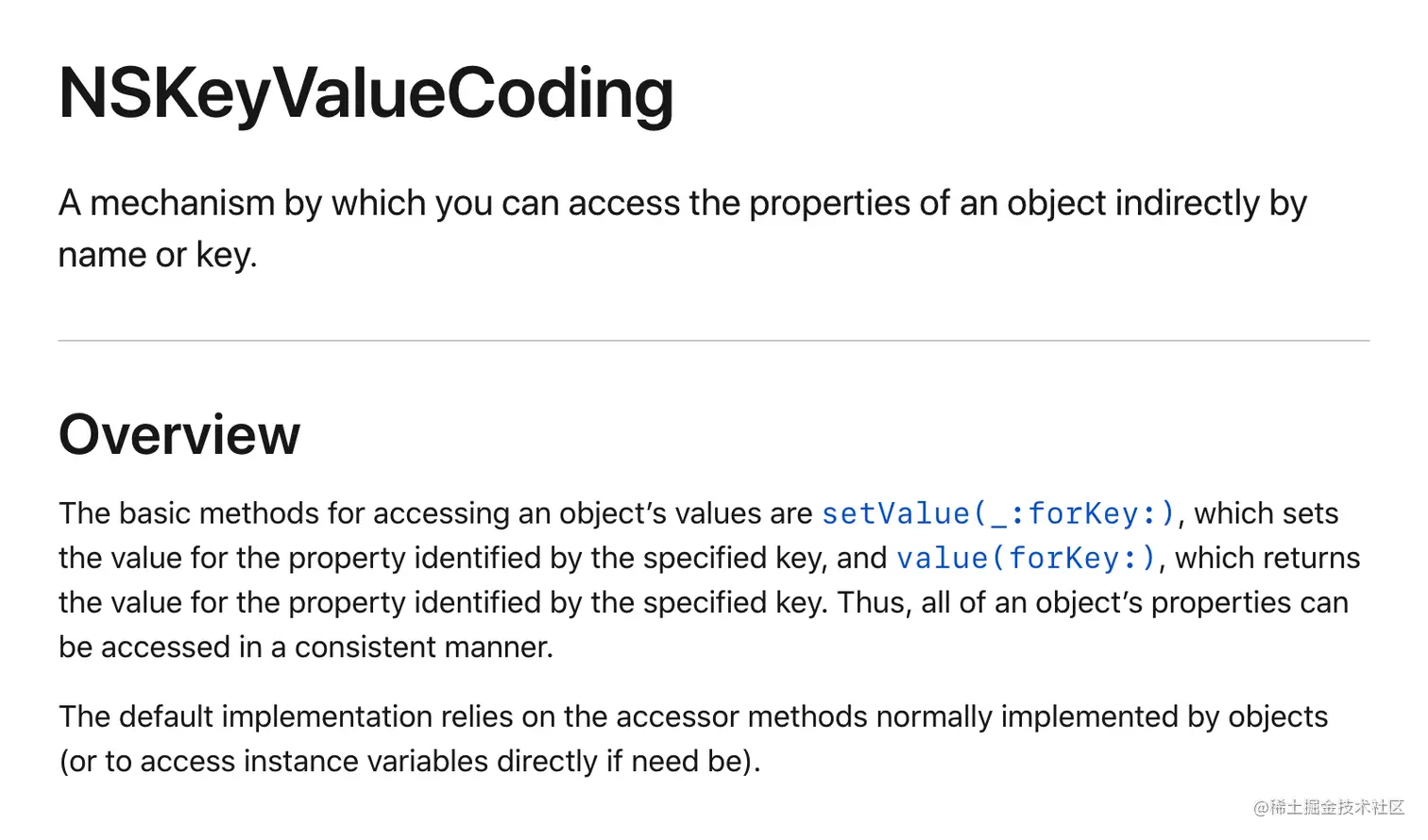 iOS进阶 -- KVC应用及原理前言 KVC又称键值编码 （Key-Value-Coding），在iOS开发中是一个比 - 掘金