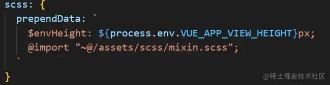 在scss中使用env变量在vue项目中新建.env文件,设置变量 在vue.config.js中配置如下 完整配置 使 - 掘金