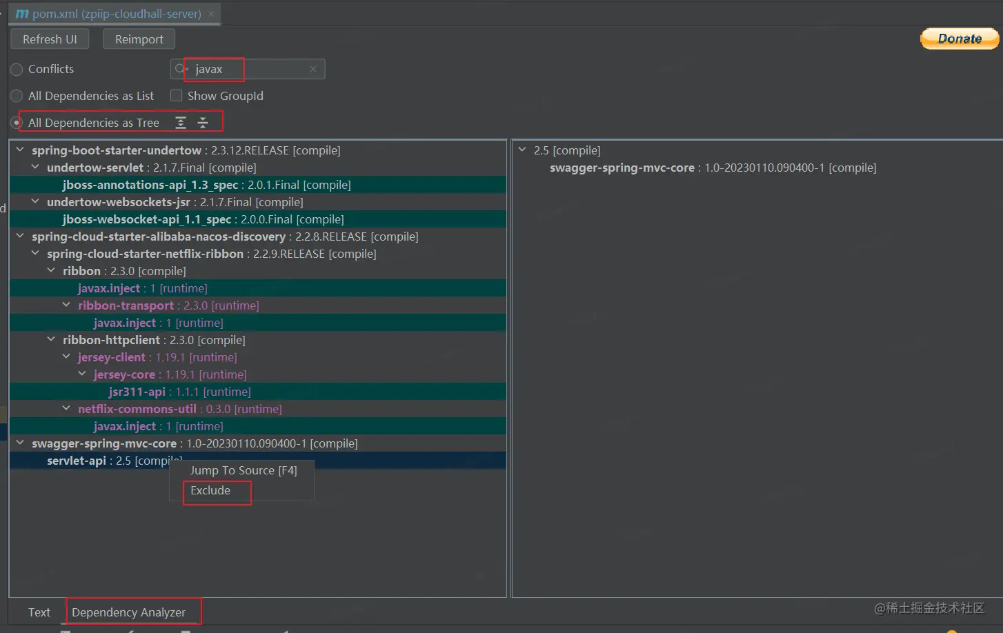 【springboot】解决依赖版本不一致报错问题今天在开发代码的过程中，由于手抖，不知道引入了什么包依赖，导致项目启动 掘金 