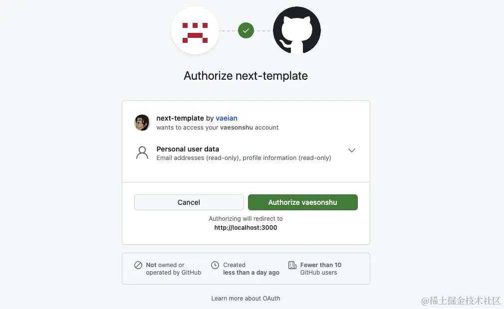 在 Next.js 中使用 Auth.js 实现 Github 登录NextAuth.js 是一个适用于 Next.js - 掘金