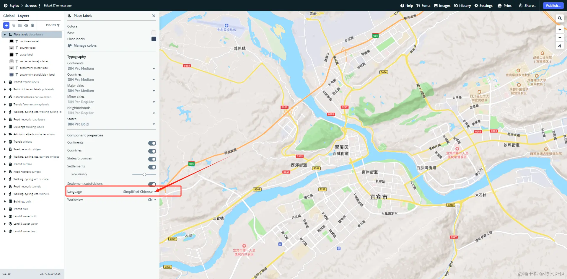mapbox设置中文的几种方式mapbox的底图资源来源于openstreetmap，都是开源爱好者们贡献的，默认文字是 - 掘金