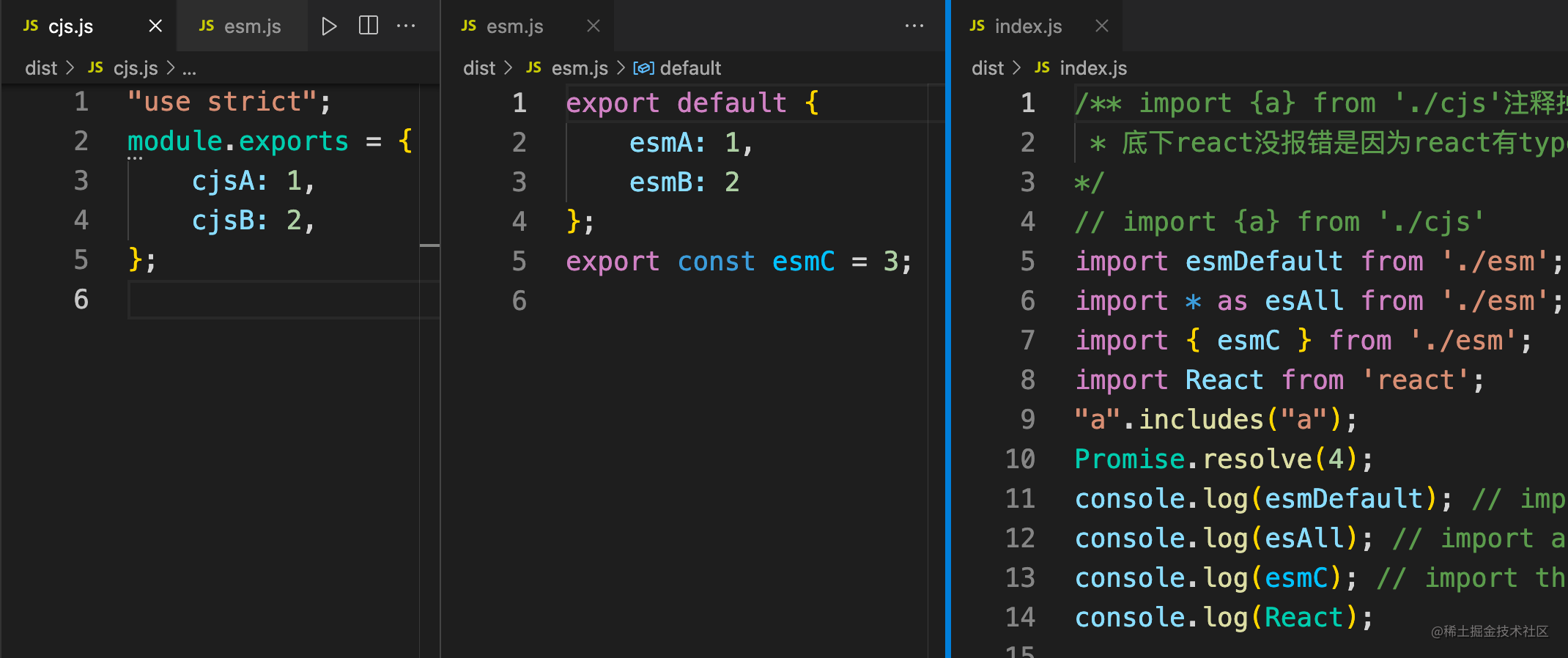 tsconfig.json中allowSyntheticDefaultImports和module的用法 - 掘金