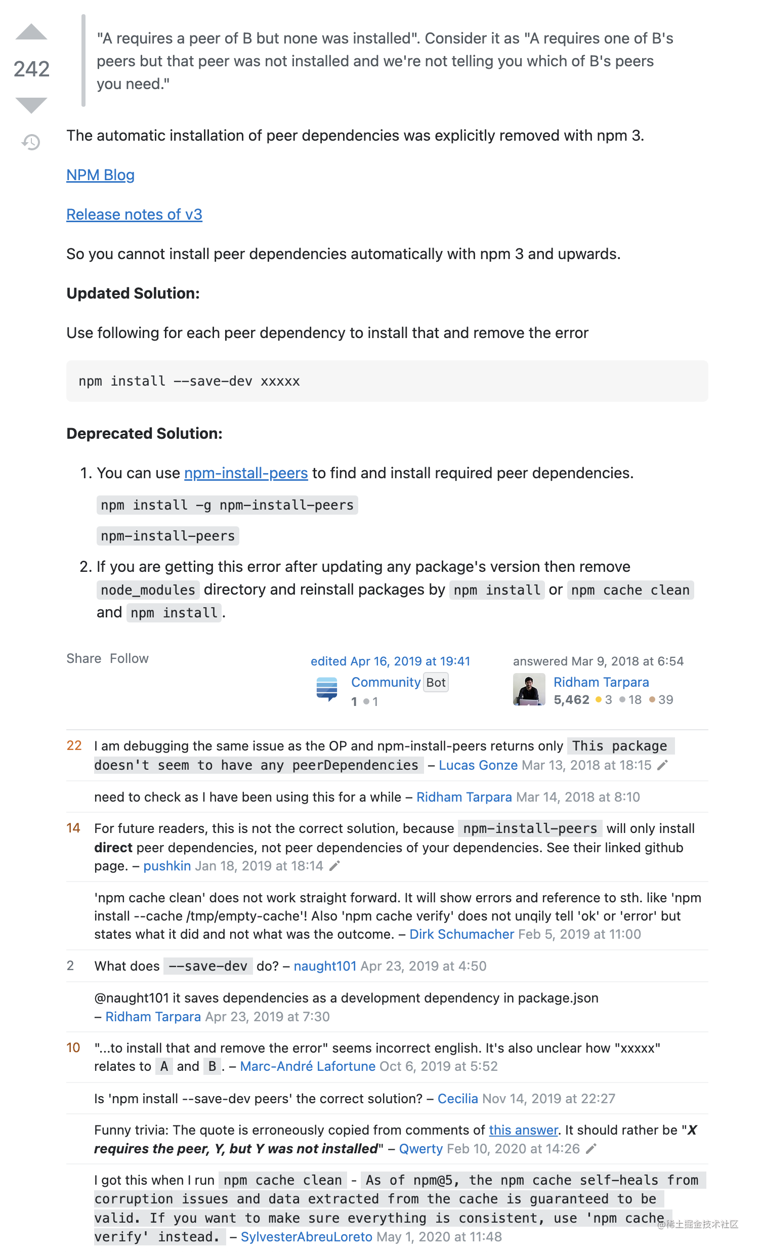 PNPM 安装包时为什么会出现 missing peer xxx - 掘金