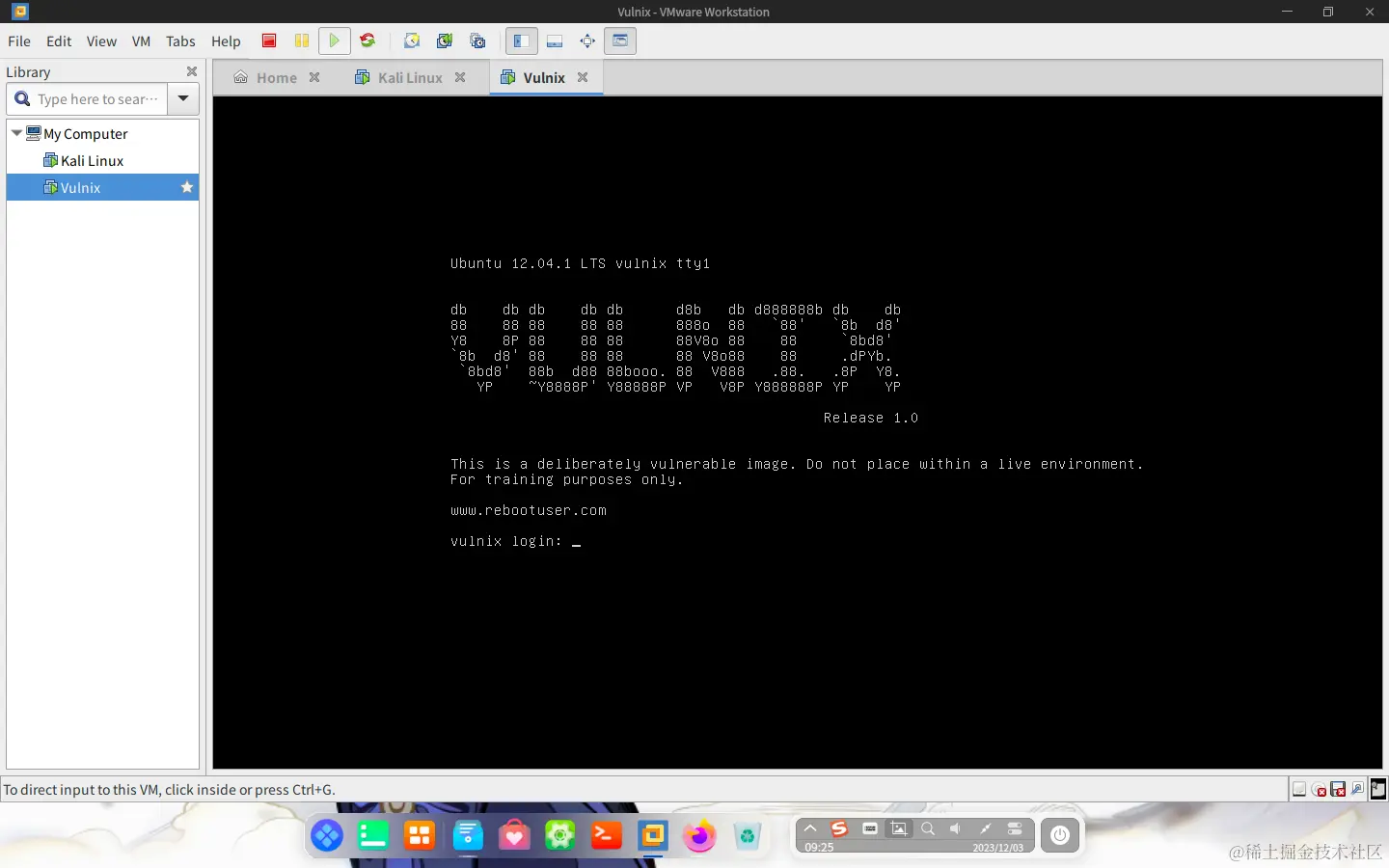 【Vulnhub通关】HackLAB：Vulnix准备工作 靶机基本信息 信息收集 主机发现 在Kali Linux中， - 掘金