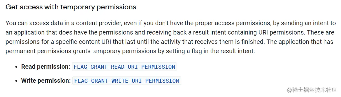 SecurityException: Permission Denial: reading androidx.core.content.FileProvider - 掘金