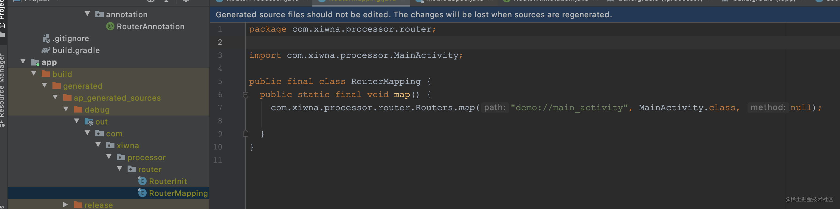 Hand - in - hand implementation of a super simple version of the Activity routing framework ...