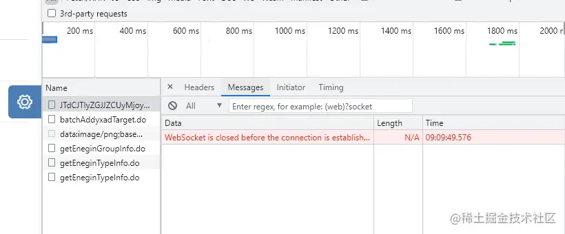 关于websocket接口WebSocket is closed before the connection is established. - 掘金