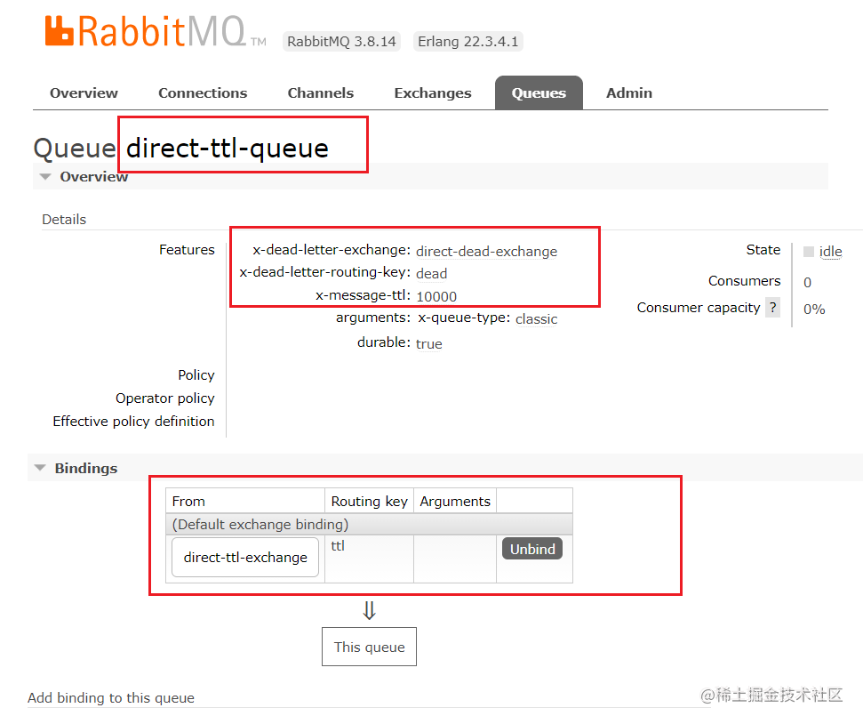 Rabbitmq延迟队列（ttl、dxl） 掘金