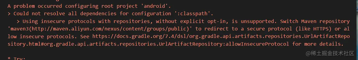 Flutter项目构建Gradle失败 一持续创作，加速成长！这是我参与「掘金日新计划 · 6 月更文挑战」的第11天， - 掘金