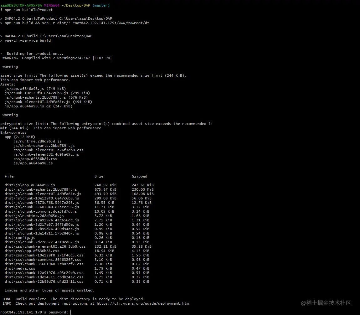 前端Vue超简单自动化部署前言 一般Vue项目的部署过程，npm run build打包->FTP上传到服务器,但是每次 - 掘金
