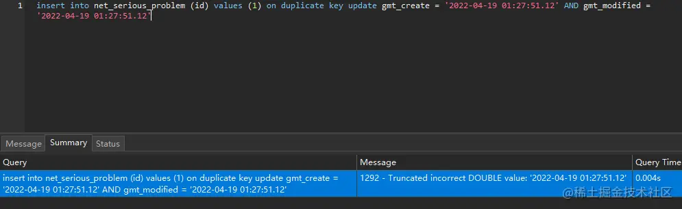 Mysq报错（二）| Data truncation: Truncated incorrect DOUBLE value - 掘金