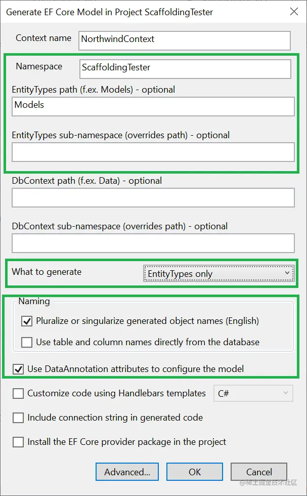 EF 反向代码工具——EF Core Power Tools .net core EF 工具 每次使用命令行，都记不住参 - 掘金