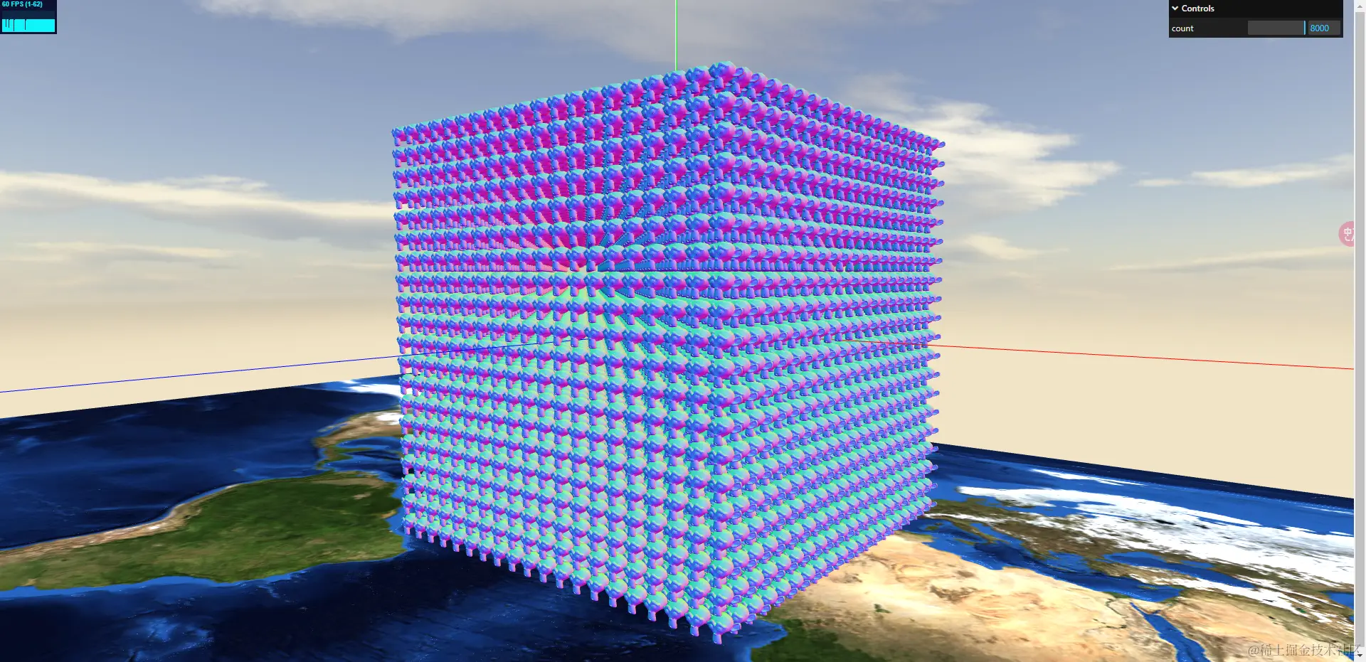 Three.js 中的如何一次性绘制八千多个网格对象，还能保持渲染性能InstancedMesh 介绍 Instance - 掘金
