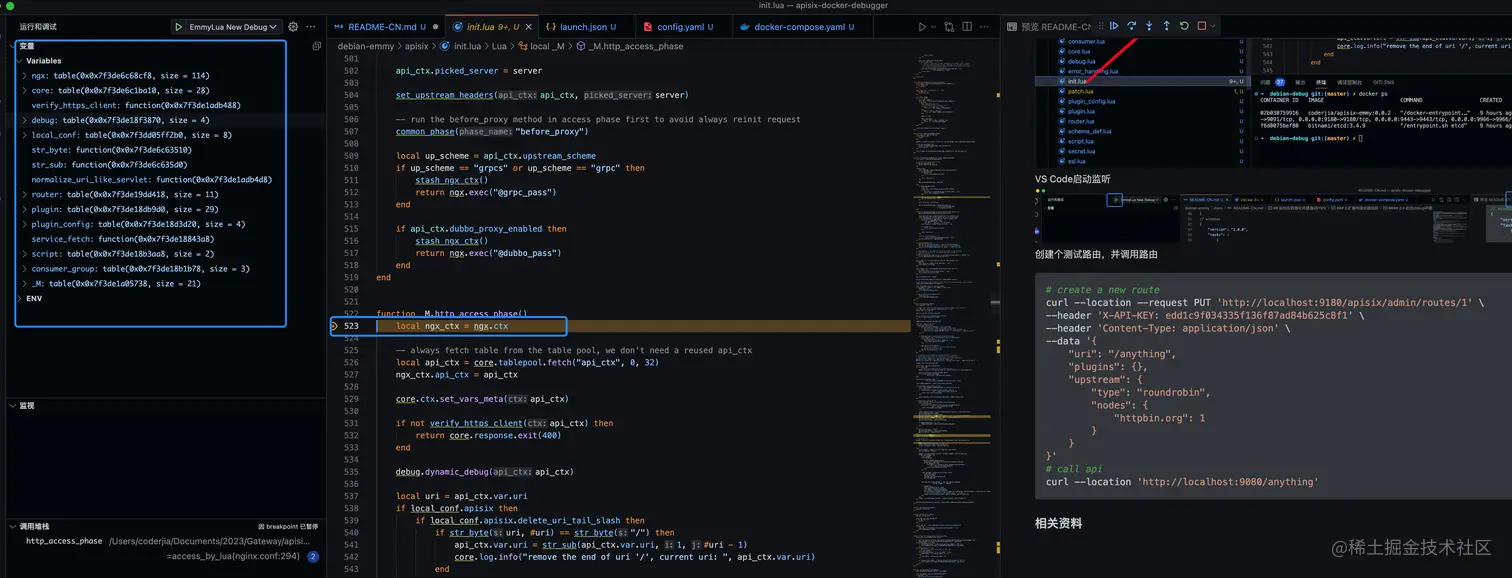 如何在容器化环境构建APISIX Debug环境搭建一套可以单步调试的Apisix开发环境，需要查阅很多资料，而且资料特 - 掘金