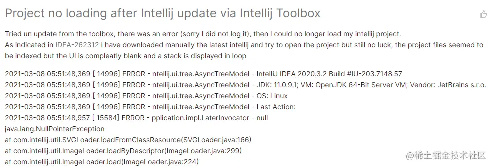 IDEA 2021.1.2 的启动卡在LOGO界面的琢磨震惊！国内一小伙给IDEA装了个插件，竟然导致IDEA卡死，究竟 - 掘金