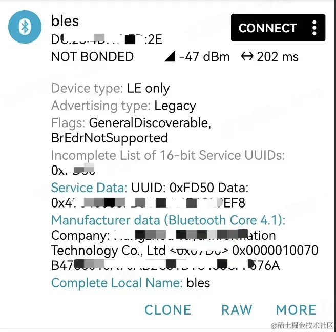 Android-蓝牙ble（广播篇）前言 前面我们介绍了蓝牙ble的扫描解析、连接与通信。本次我们来介绍一下androi - 掘金