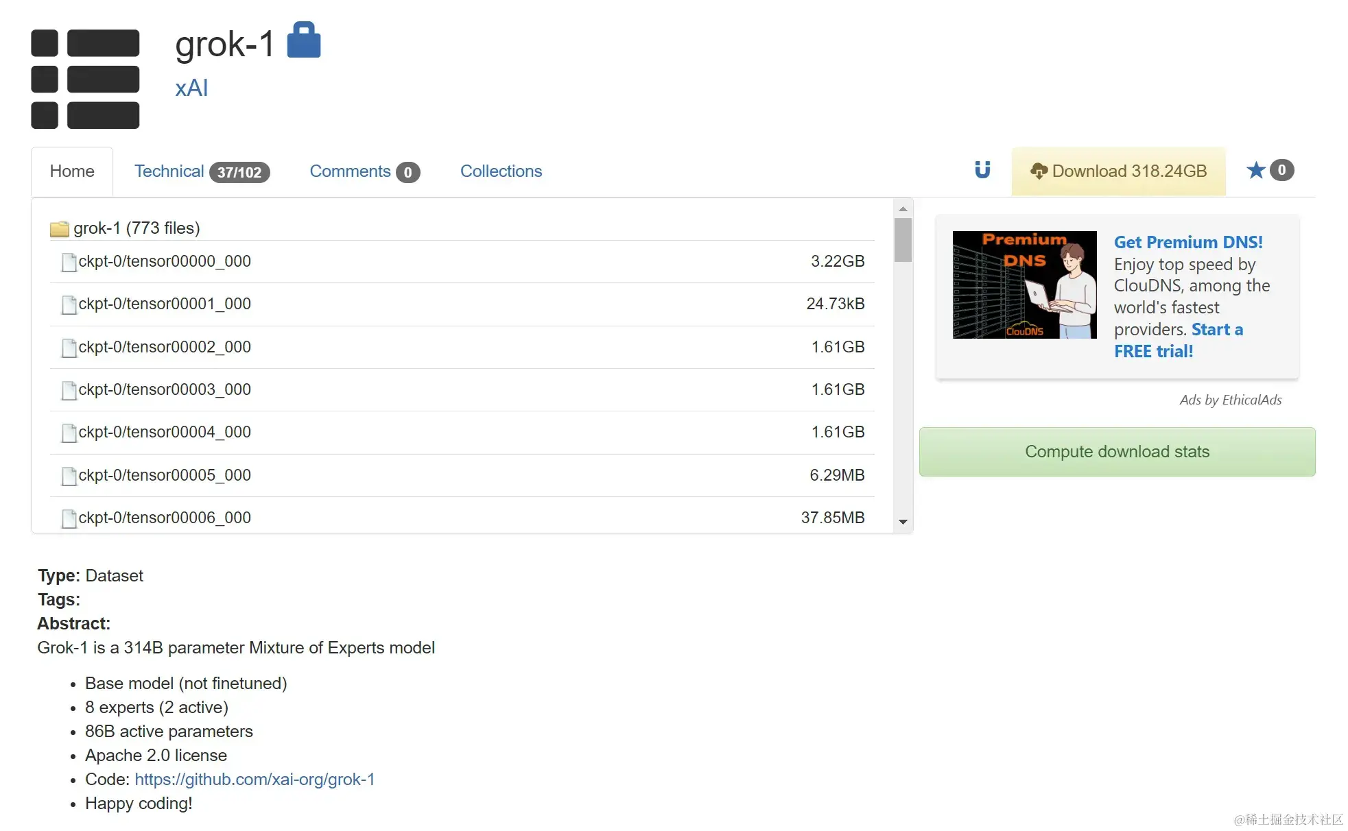 xAI 发布 Grok-1：最大的开源LLMGrok 不仅更大，它还利用了专家混合 (MoE) 架构，使得 Grok 能 - 掘金
