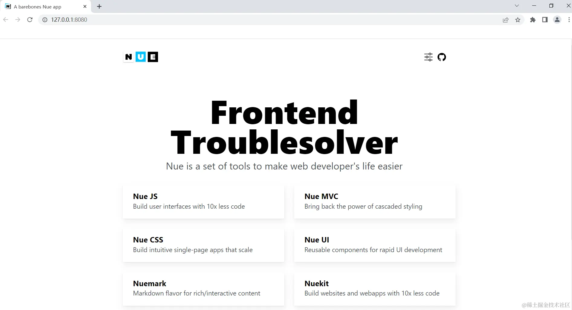 卷不动，真滴卷不动，前端再出新轮子 nue.jsNueJS 目前在GitHub上已经有4k多的star了，可谓是吸星之迅 - 掘金