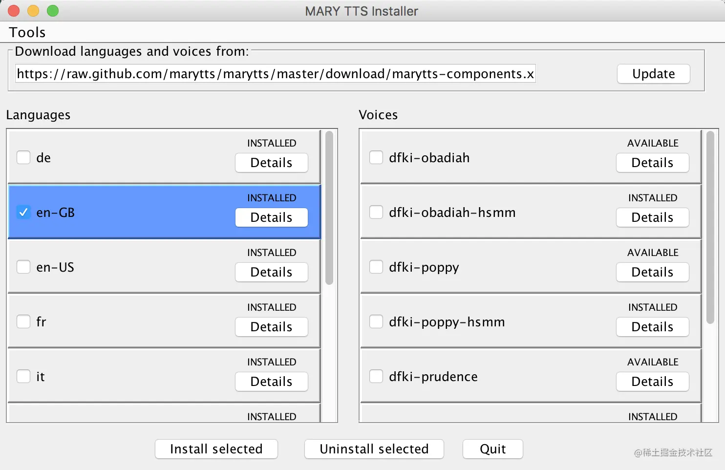 TTS(Text to Speech)初识&服务端应用(MaryTTS)最近项目中有个用户输入英语输出音频的场景，因此开 - 掘金