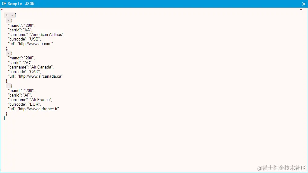 ABAP 接口开发：ABAP 数据和 JSON 的互相转化如今，JSON 格式正被广泛使用。您最终会需要使用 SAP A - 掘金