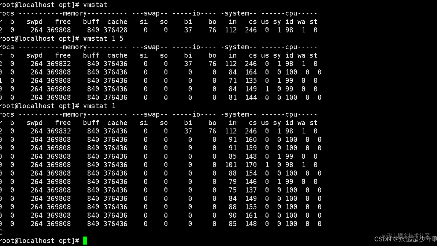 Linux系统调优详解（八）——vmstat查看系统整体运行状态 - 掘金