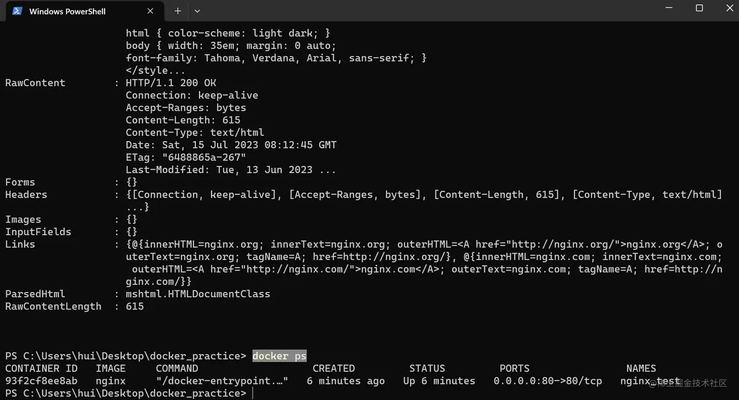 手把手教你在docker中使用nginx用docker开启nginx容器，方便你快速开启一个nginx服务，并能够快速配 掘金