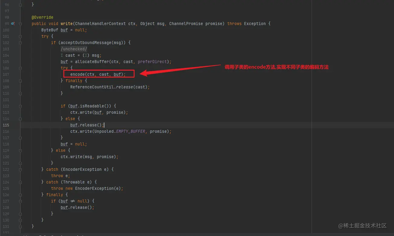 netty源码分析(七):netty编码和writeAndFlush一.netty编码概述 举例如下 java对象Per - 掘金