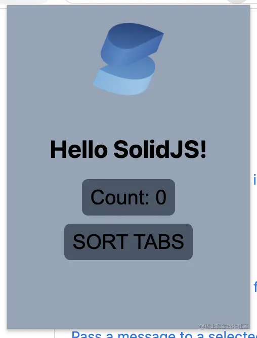 写一个基于 SolidJS + TS + Vite + TailwindCSS 的浏览器插件开发代码模板记录一个插件的代 - 掘金