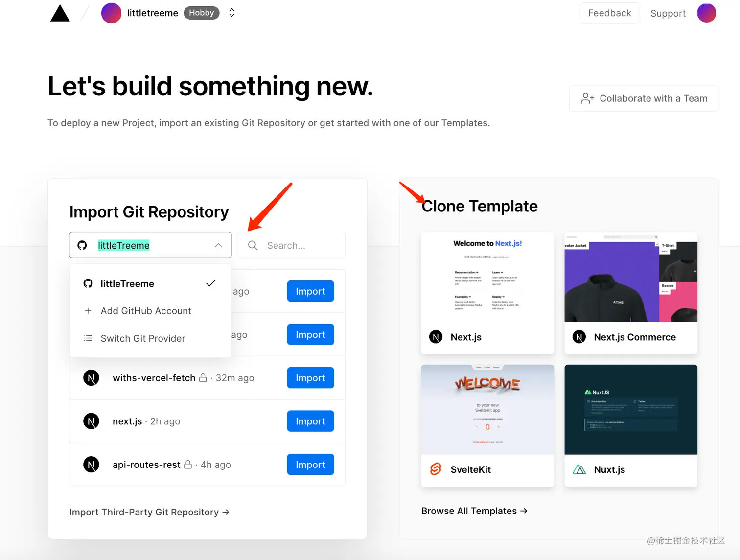5分钟快速上线Web应用和API（Vercel）Vercel Vercel 你可以理解为一个部署工具，支持部署静态网页和 - 掘金
