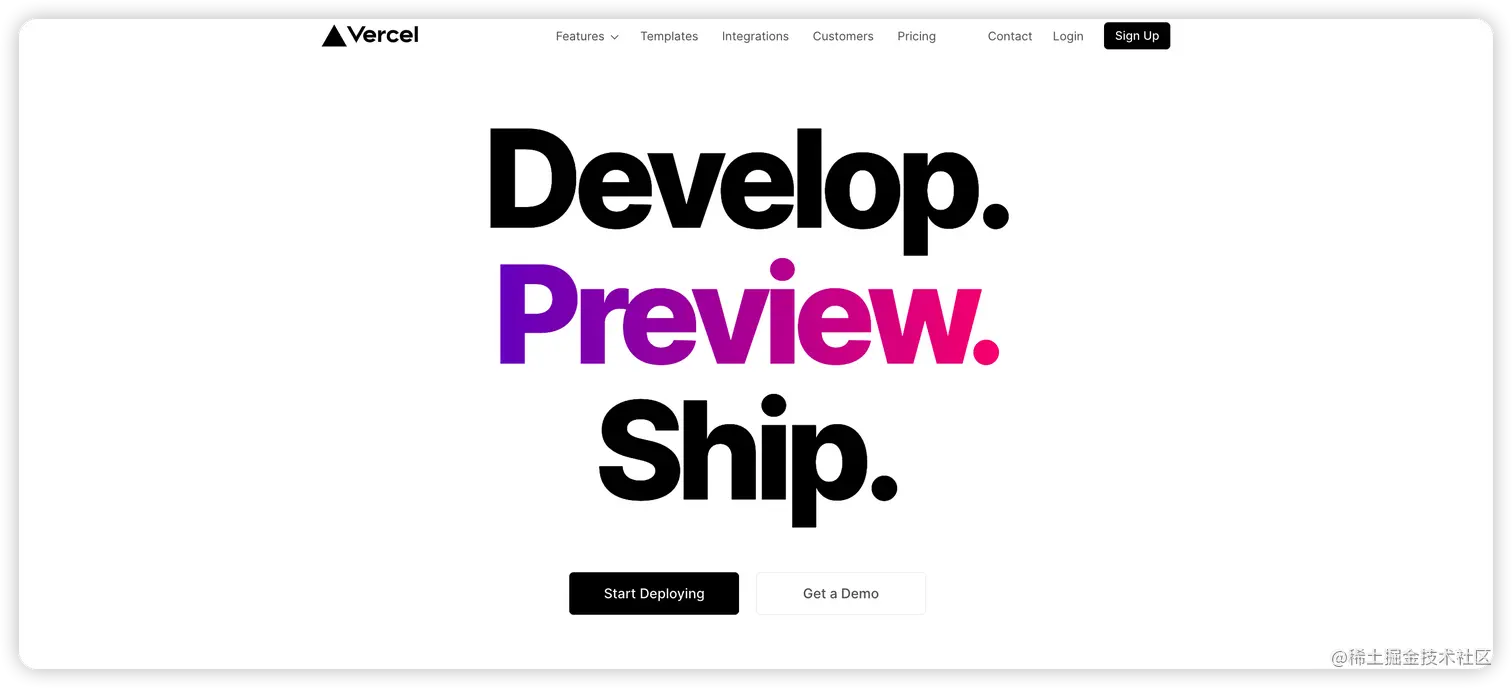 5分钟快速上线Web应用和API（Vercel）Vercel Vercel 你可以理解为一个部署工具，支持部署静态网页和 - 掘金