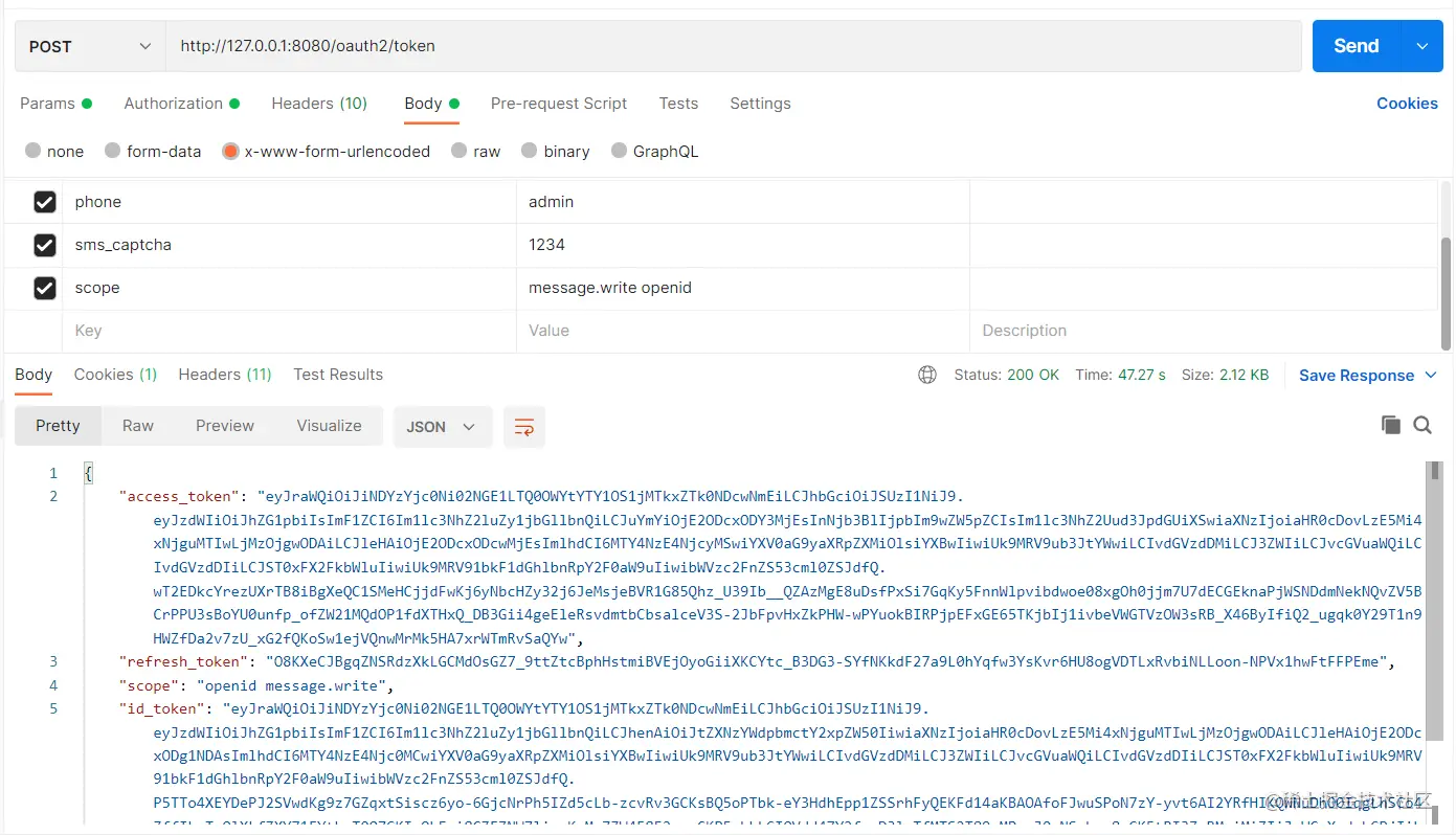 Spring Authorization Server入门 (十一) 自定义grant_type(短信认证登录)获取token - 掘金