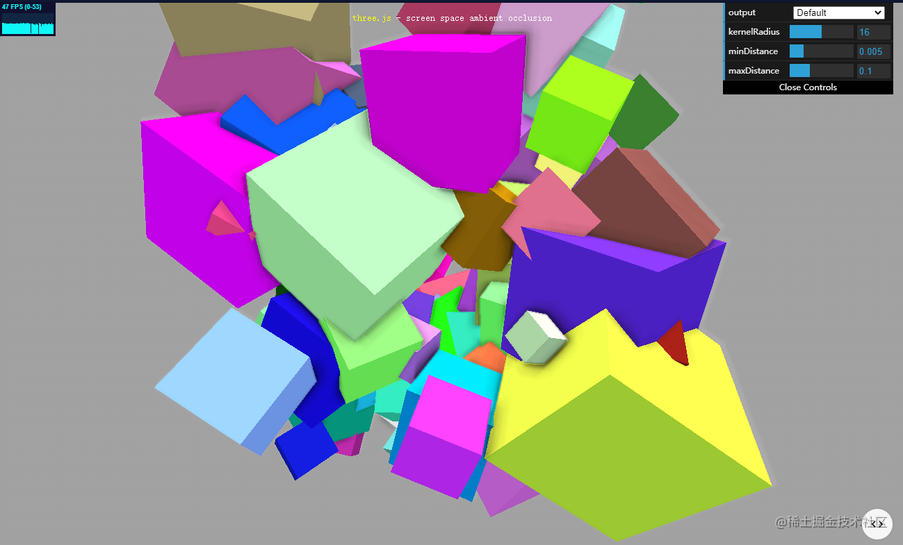 ThreeJS Example webgl_postprocessing_ssao - 掘金