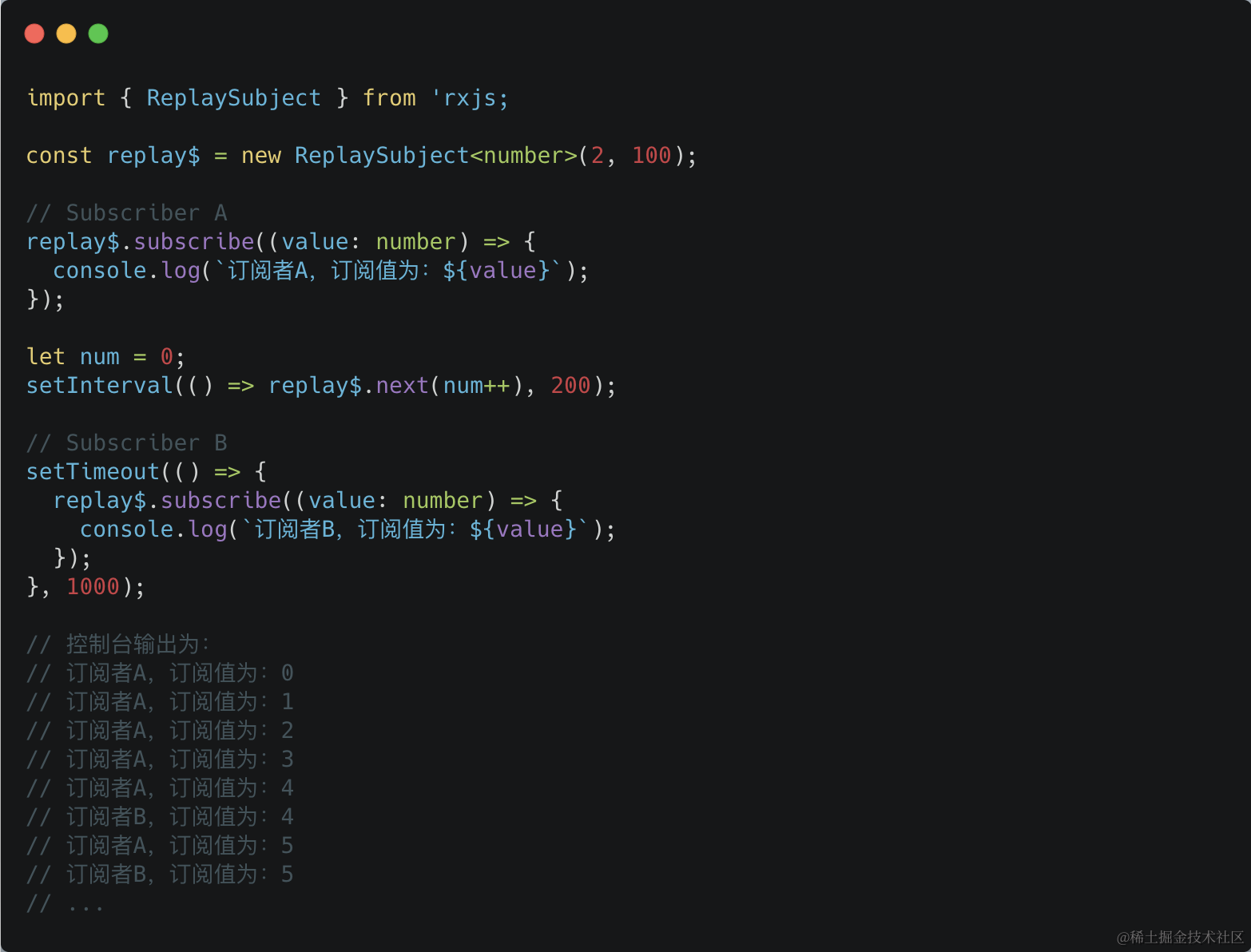 了解RXJS的 Subject，BehaviorSubject，AsyncSubject，ReplaySubject用法 - 掘金