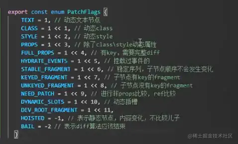 Vue3优化靶向更新和模板编译优化PatchFlags优化 Diff算法无法避免新旧虚拟DOM中无用的比较操作，通过pa - 掘金