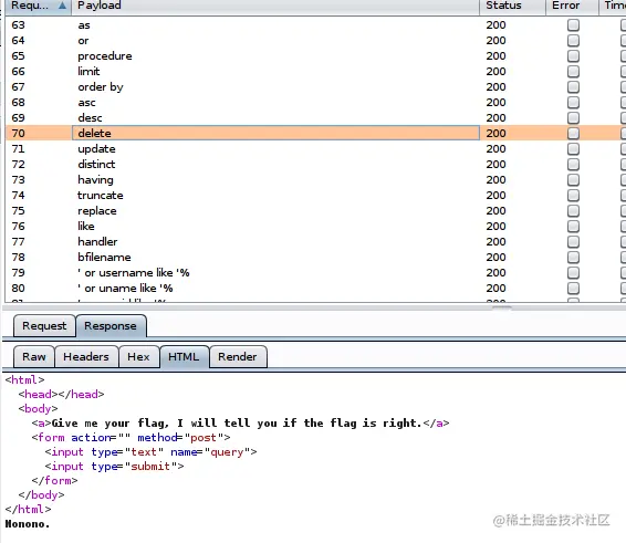 CTF WEB SQL注入 writeups1. [SUCTF 2019]EasySQL 1 尝试了字符型、数字型注入， - 掘金