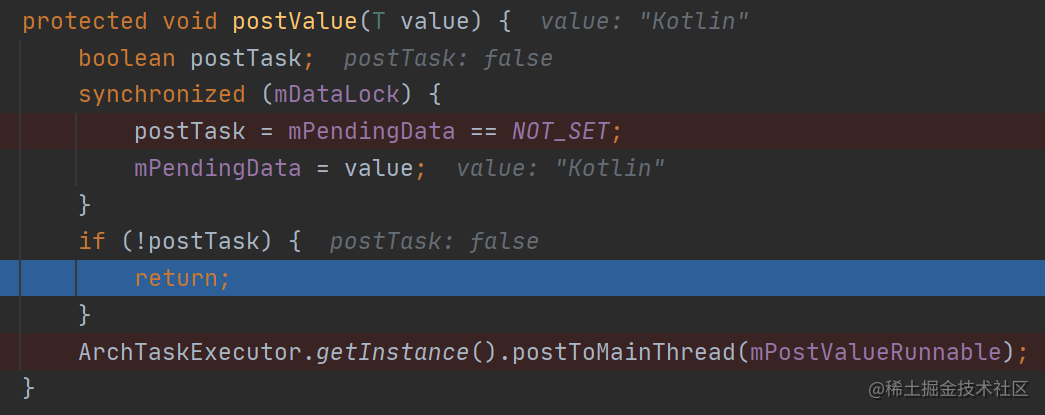 LiveData为啥连续postValue两次，第一次的值会丢失？ - 掘金