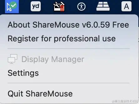 ShareMouse（多台计算机共享鼠标键盘）前言 由于工作需要，在公司需要操控2台电脑办公，1台mac和1台windo - 掘金