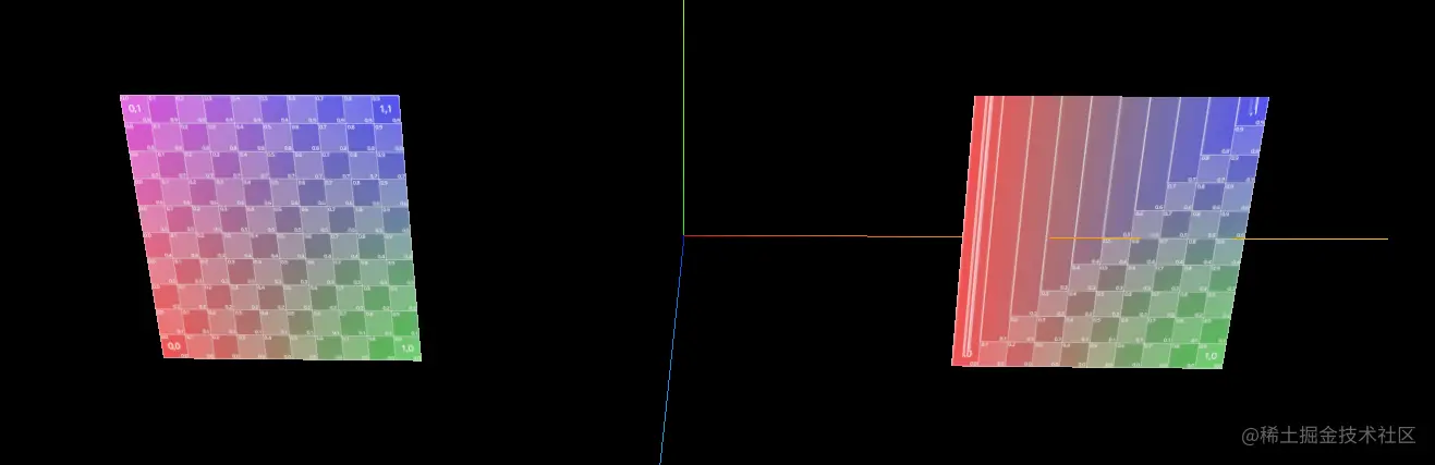 THREE.JS中UV映射及设置方法前言 本文将介绍 Three.js 中的 UV 映射，包括 UV 映射的概念、与顶点 - 掘金