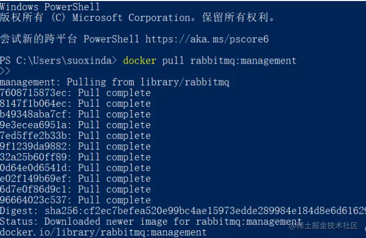 Windows版docker安装rabbitmq本文主要介绍windows版本的docker拉取rabbitmq镜像，搭 掘金 