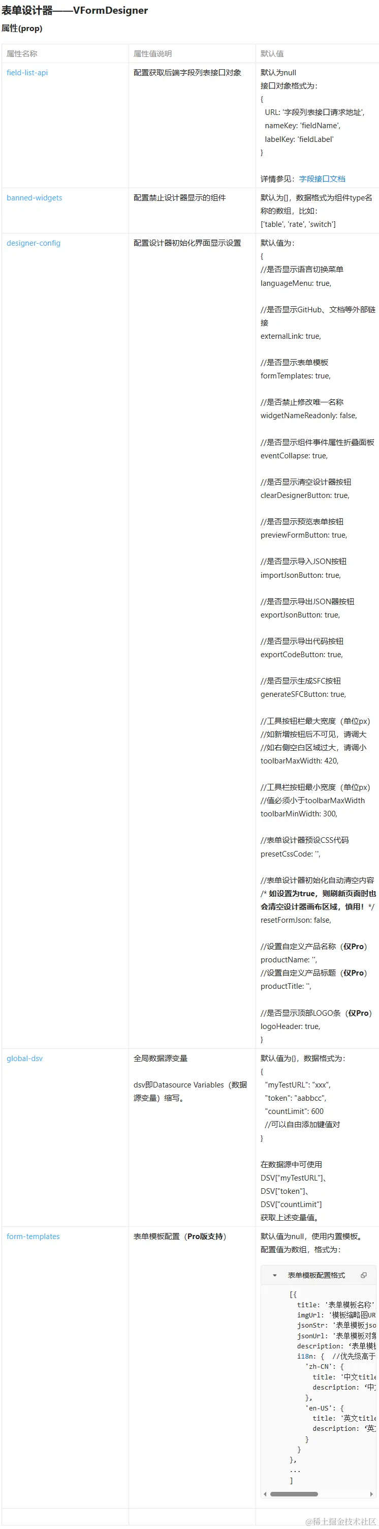 【1】vform使用和API汇总vform的基本信息，使用VFormDesigner 1. 引入并全局注册VForm组件 - 掘金