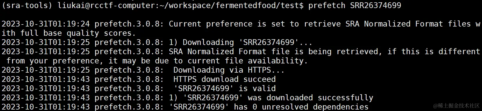 SRA-Toolkits安装与使用一、安装sra-tools 二、下载数据测试 三、Prefetch帮助信息 四、Fas - 掘金
