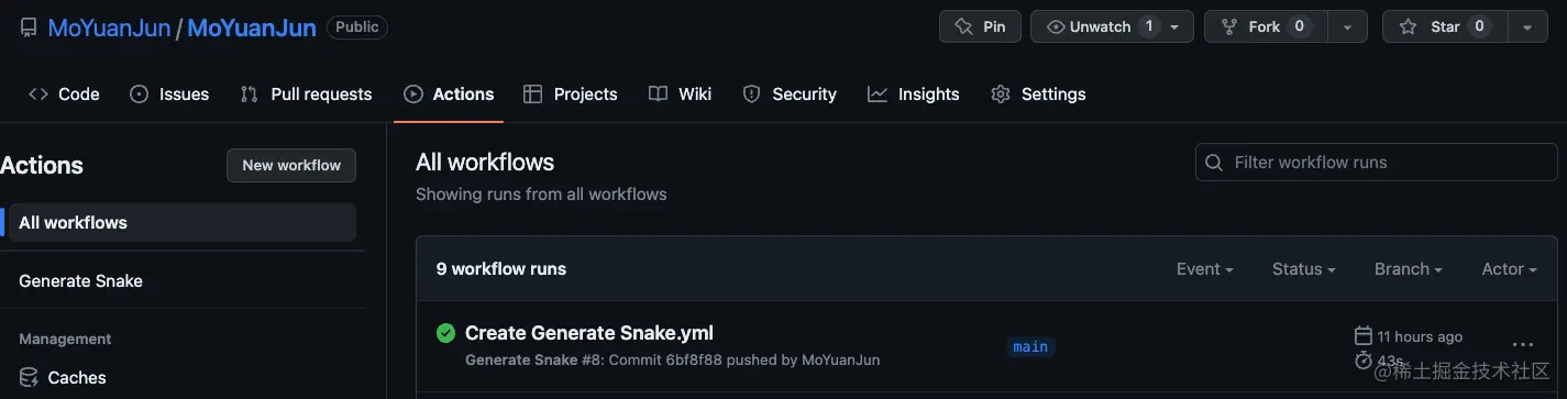 GitHub 主页美化 & 显示掘金最近发布文章 Top10 🔥 - 掘金