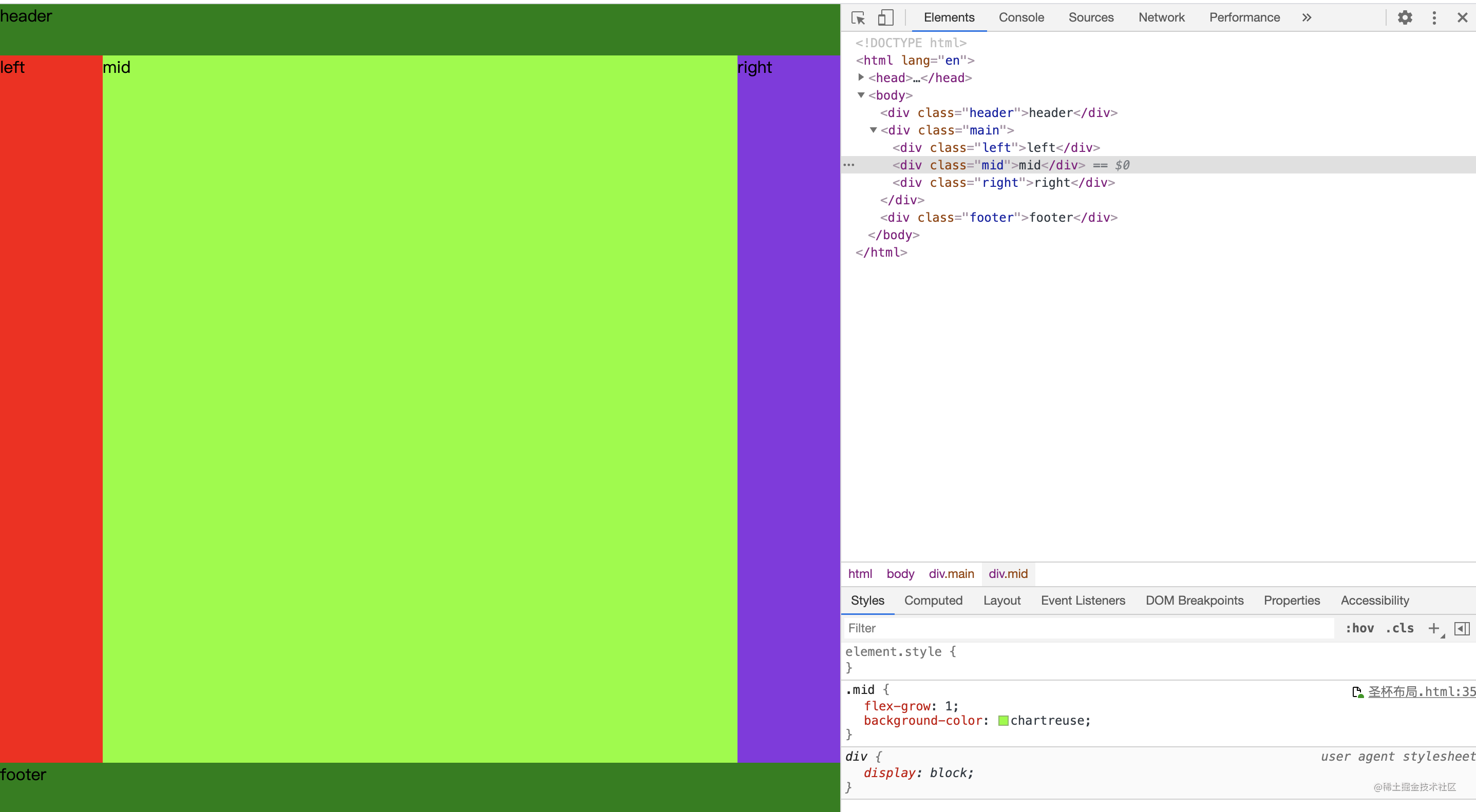 Flex implements the Holy Grail layout, no positioning anymore! - Moment ...