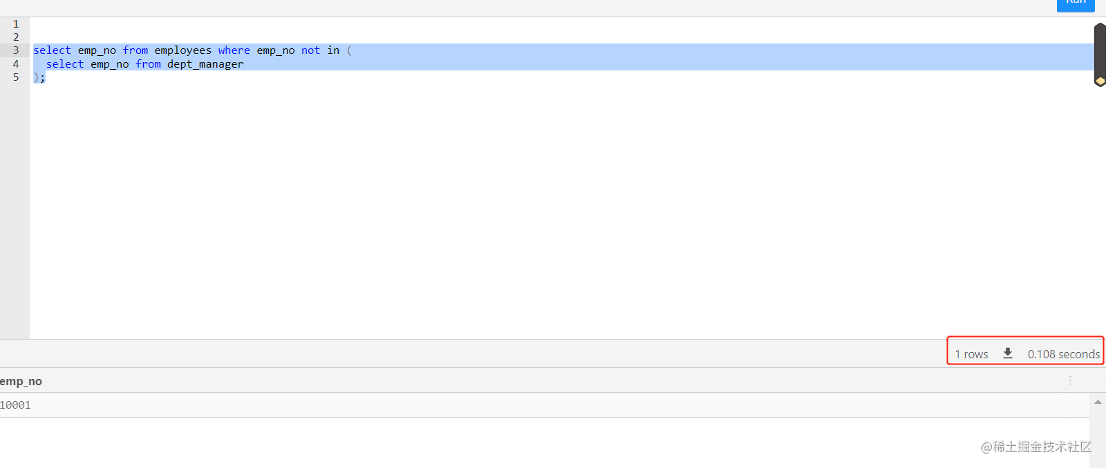 SQL10 find all non-department head employees emp_no - Moment For Technology